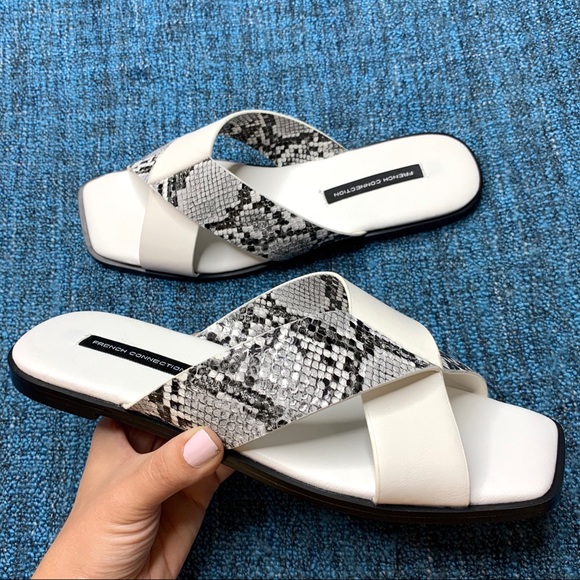 French Connection | Shoes | New French Connection Snake Print Slide ...